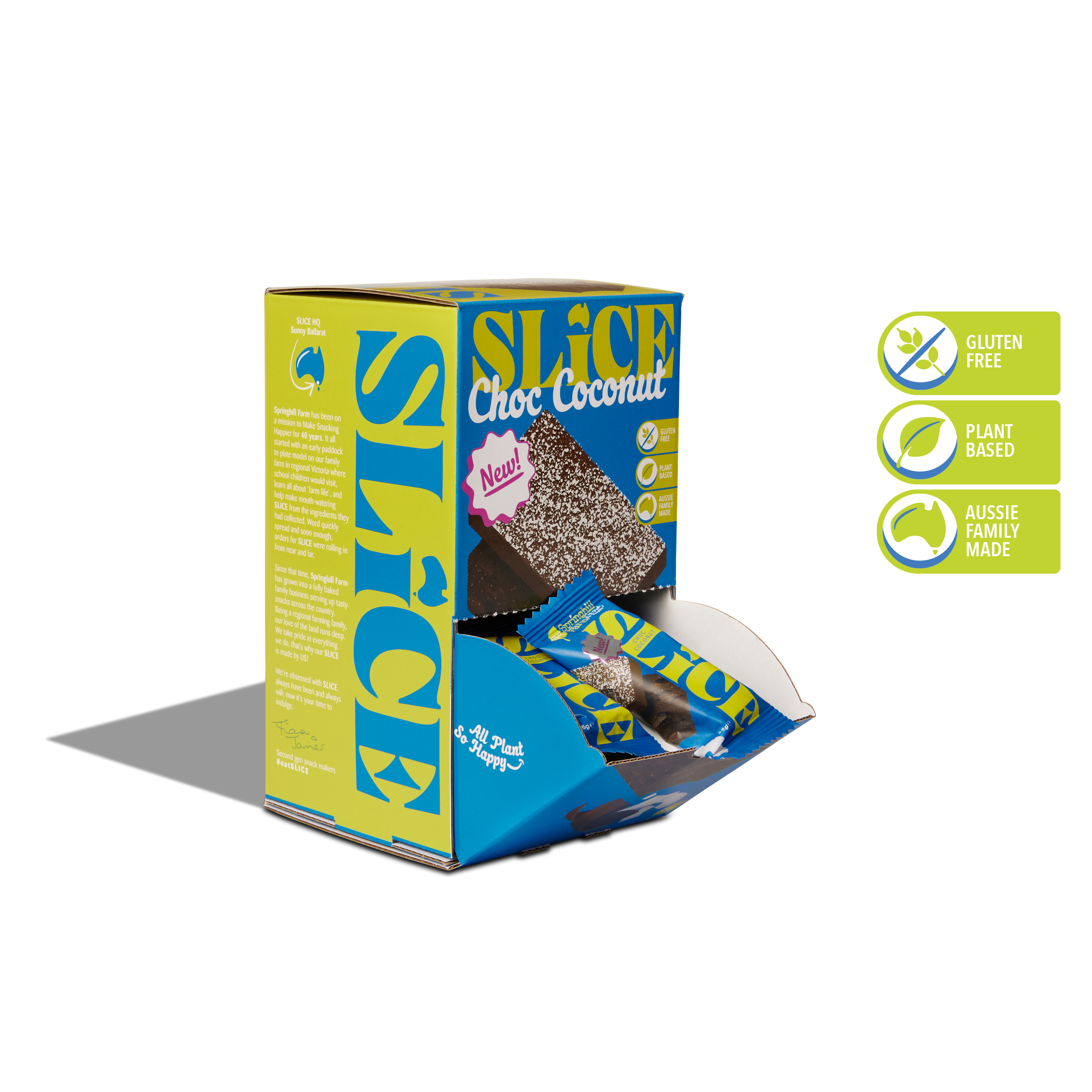 Choc Coconut SLICE Carton – Springhill Farm