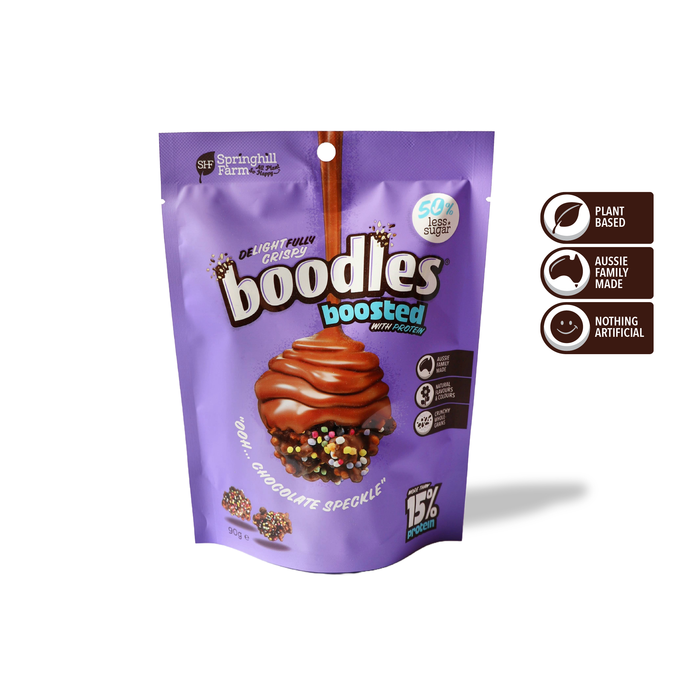 boodles® boosted Chocolate Speckle 90g Carton – Springhill Farm